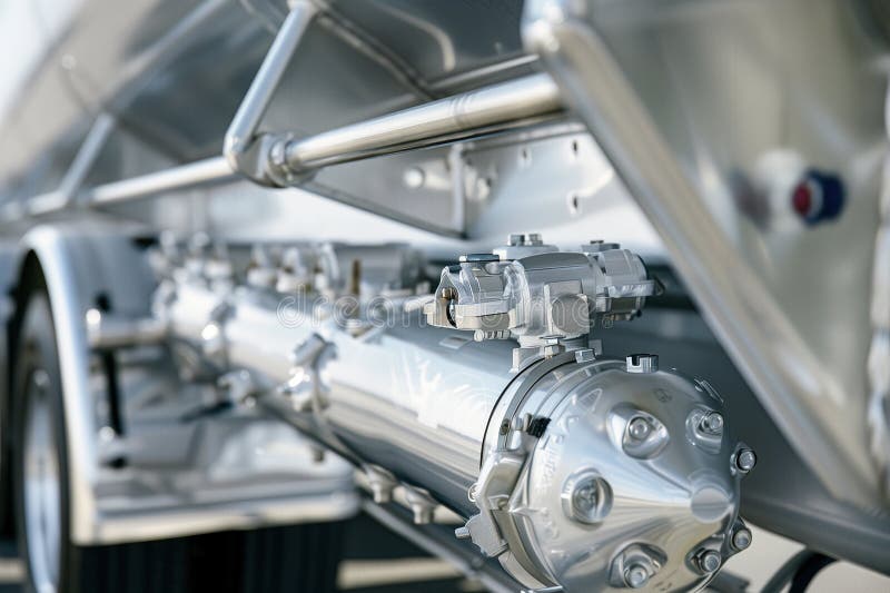 Advanced Hydrogen Fuel Cell System Technology Close-Up Stock ...