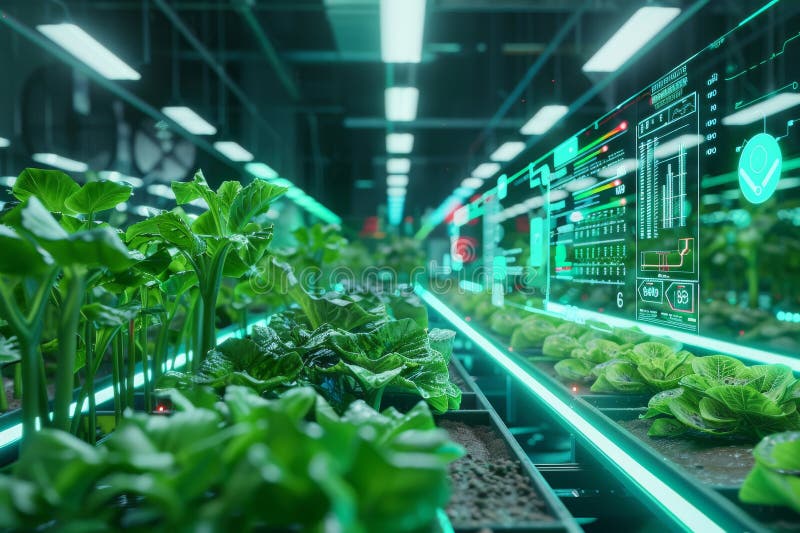 Advanced Hydroponic Farm Showcasing Modern Agriculture Technology with ...