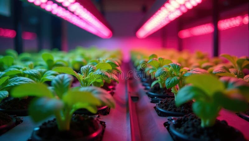 Advanced Hydroponic System with LED Grow Lights, Plant Science ...