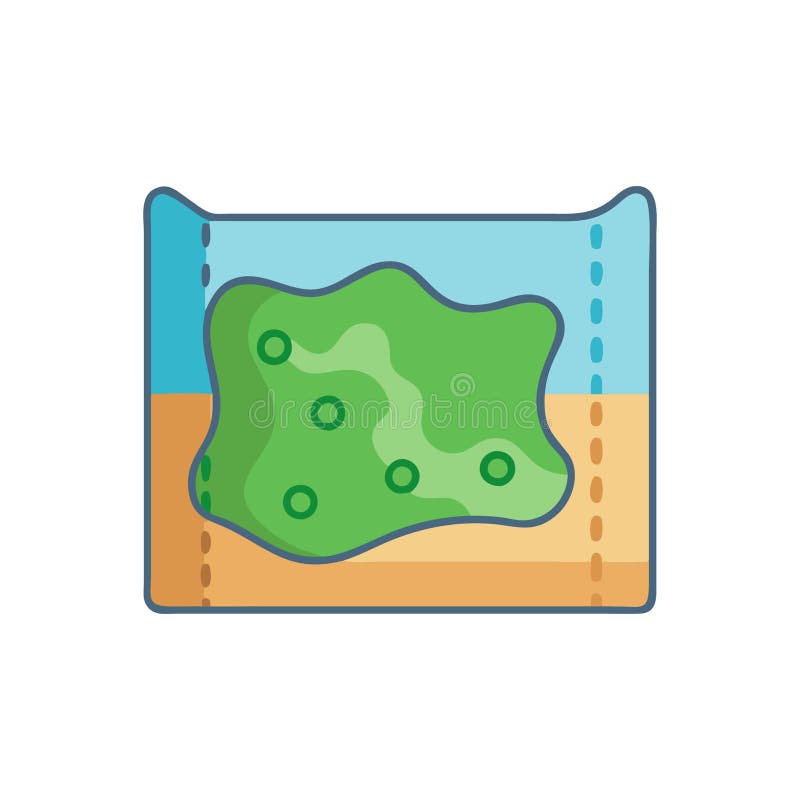 Advanced Land Plot Map Icon Design Stock Illustration - Illustration of ...