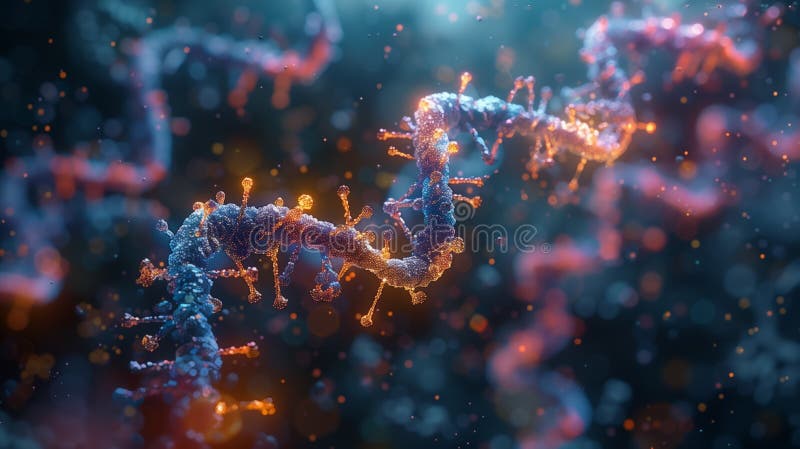 Advanced Imaging of a Twisted Structure Stock Image - Image of gene ...