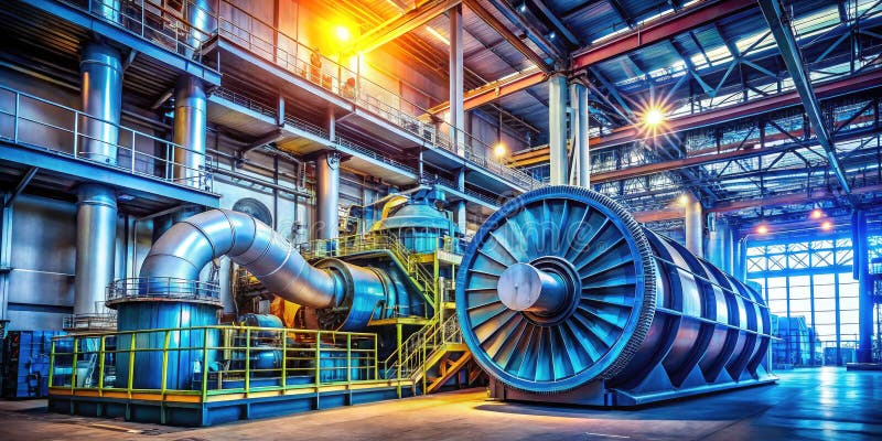 Automated Industrial Turbine Compressor Unit for Enhanced Gas and Oil ...