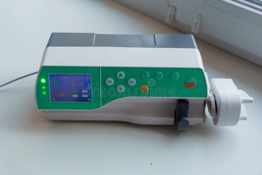 Advanced Infusion Pump with Digital Display and Control Panel Stock ...