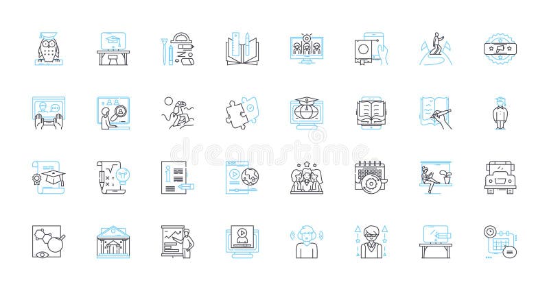 Advanced Instruction Linear Icons Set. Critical Thinking, Creativity ...
