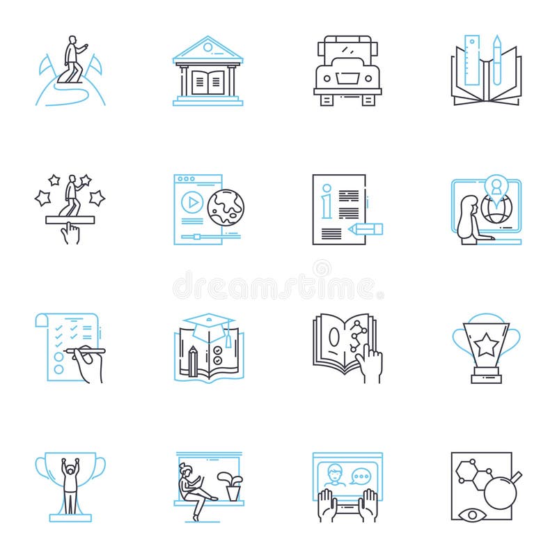 Advanced Instruction Linear Icons Set. Critical Thinking, Creativity ...