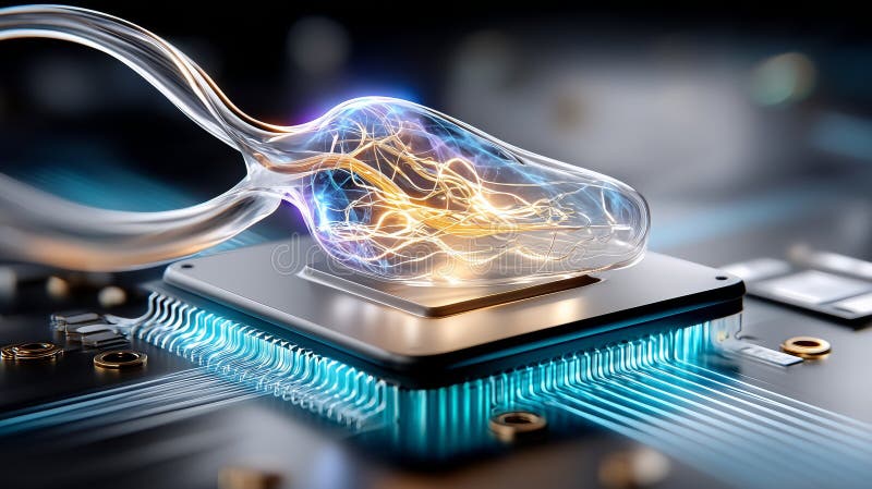 Innovative Technology Concept Illustrating an Energy Pulse Interaction ...