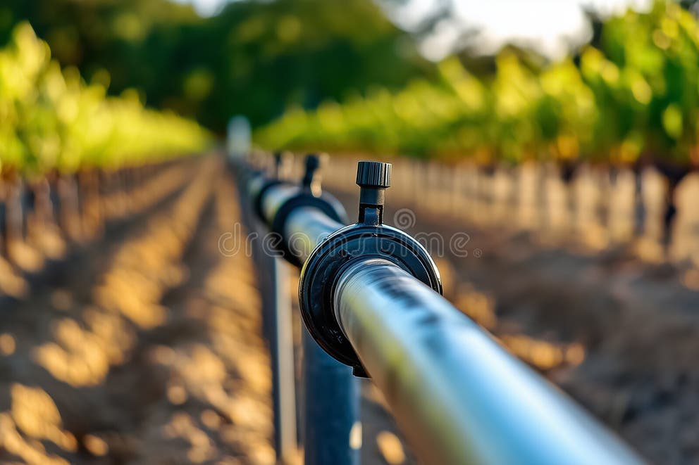 Advanced Irrigation Infrastructure Runs Along the Base of Vibrant ...