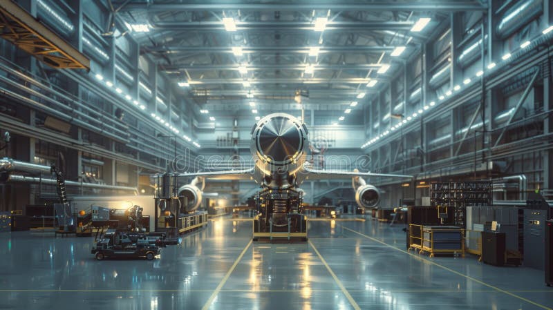 Advanced Jet Engine Assembly in State-of-the-Art Aerospace Facility for ...