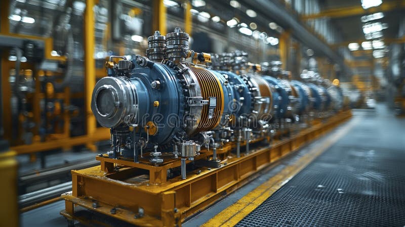 Advanced Jet Engine Components in Manufacturing Space Stock Illustration - Illustration of ...