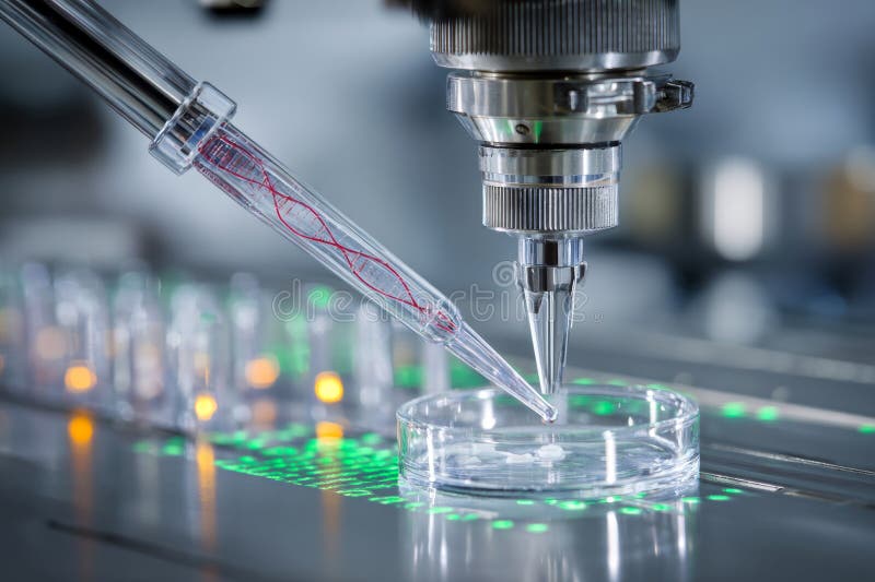 Advanced Laboratory Equipment Analyzing DNA in a Scientific Research ...