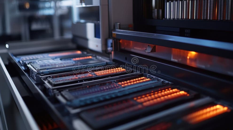 Advanced Laboratory Equipment Analyzing Scientific Samples Stock Image ...