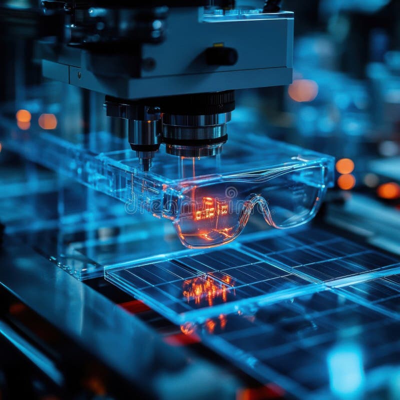 Advanced Laboratory Equipment with Glasses and Microscopy Illumination ...