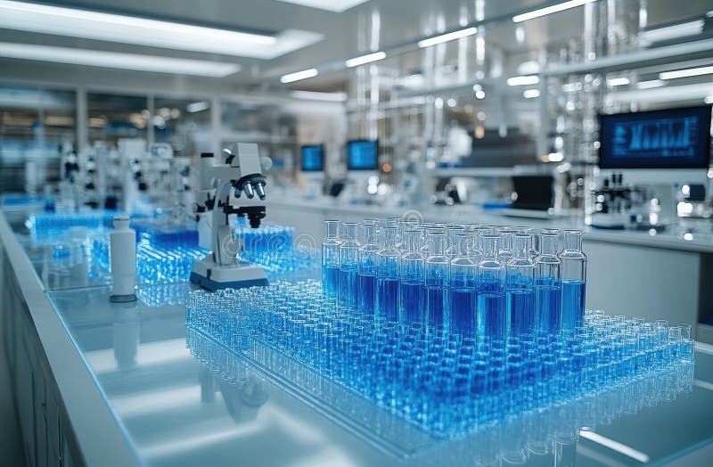 Advanced Laboratory Featuring Light Blue and White Design with Test ...