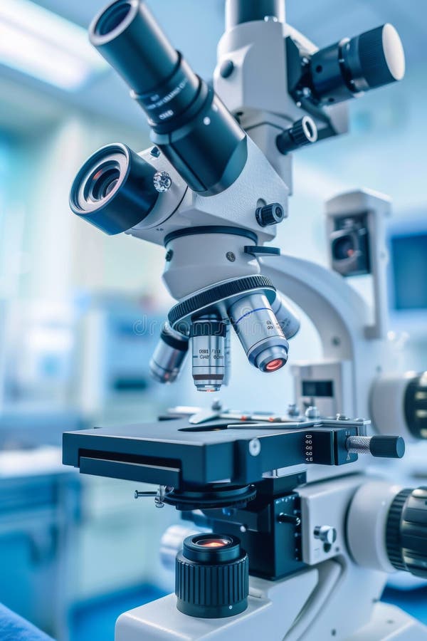 Advanced Laboratory Microscope Equipment in Research Facility Stock ...