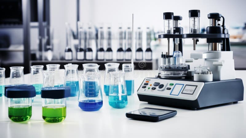 Advanced Laboratory Setup Featuring High Tech Equipment and Analytical ...