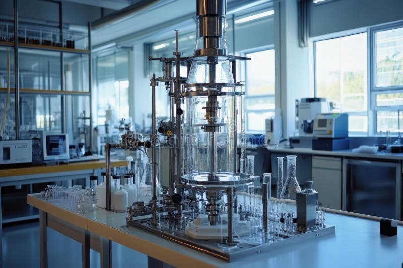 Modern Laboratory Showcasing Equipment Glassware Scientific Processes ...