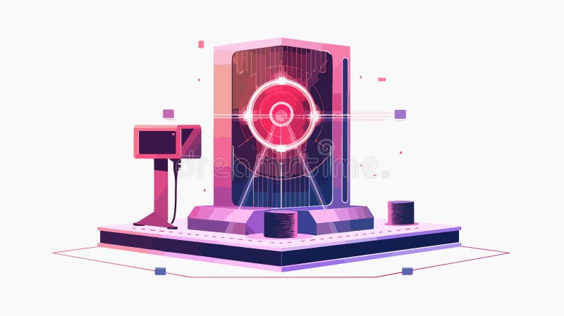 Advanced Laser Scanners Abstract Vector Illustration for Technology ...