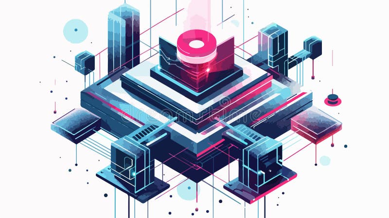 Advanced Laser Scanners Abstract Vector Illustration for Technology ...