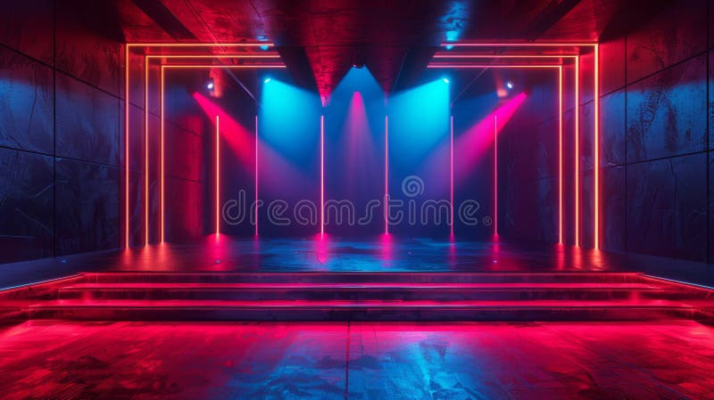 Advanced LED Lighting and Digital Effects Stage Setup for Modern Event ...