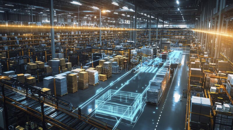 Advanced Logistics Operations in a Modern Warehouse Industrial ...