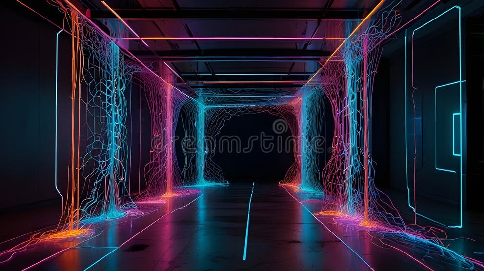 Advanced Machine Learning Algorithms Visualized As Flowing Neon ... Advanced Machine Learning Algorithms Visualized As Flowing Neon ...