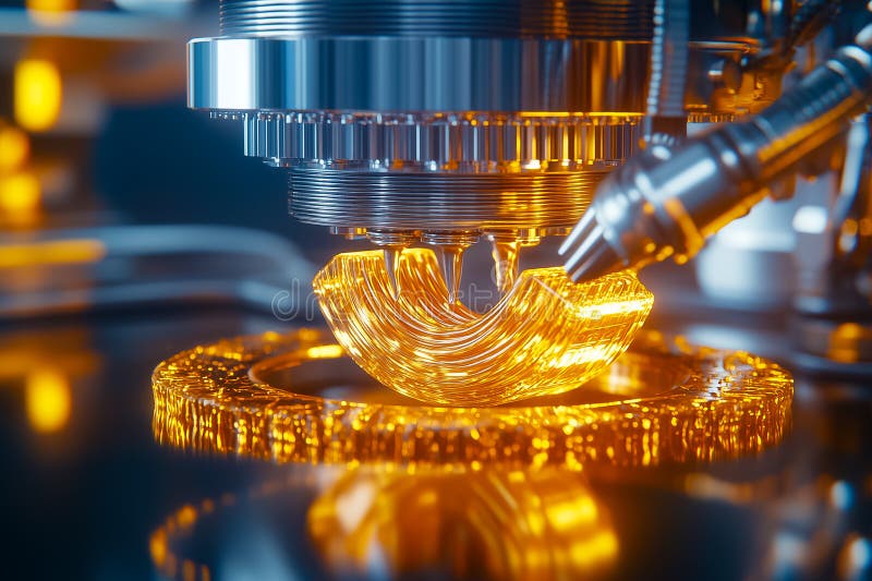 An Advanced Machine Shapes Glowing Material into Complex Forms in a ...