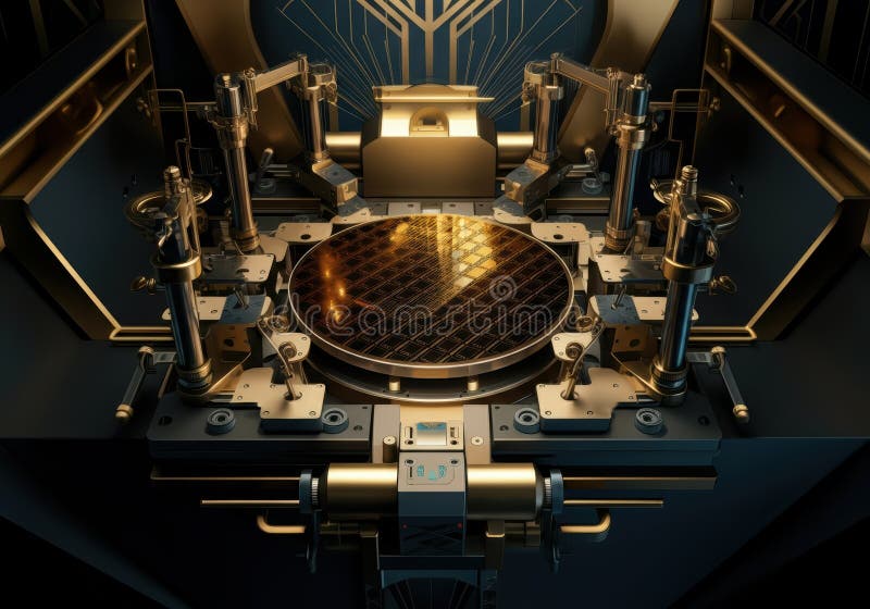 Advanced Machinery Circular Platform Precision Engineering Stock Photos ...