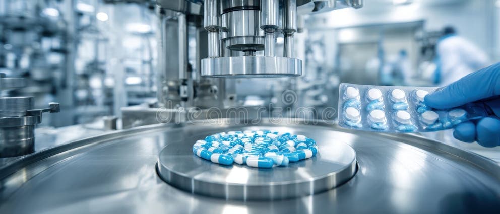The Advanced Machinery in a Pharmaceutical Production Facility ...
