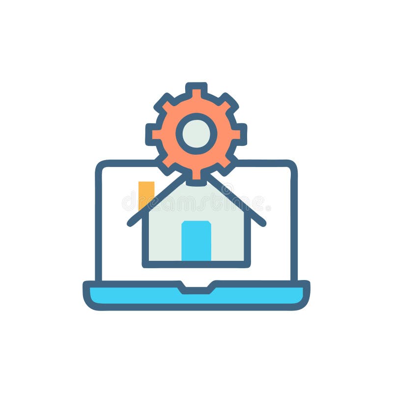 Advanced Management Software Icon for Property Stock Illustration ...