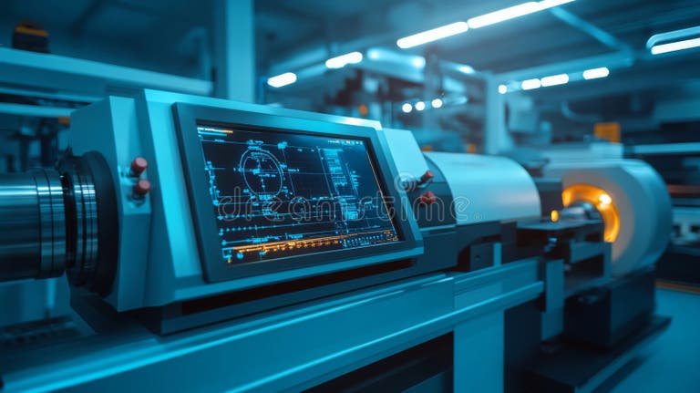 Advanced Manufacturing Machine Control Panel Display Stock Illustration ...