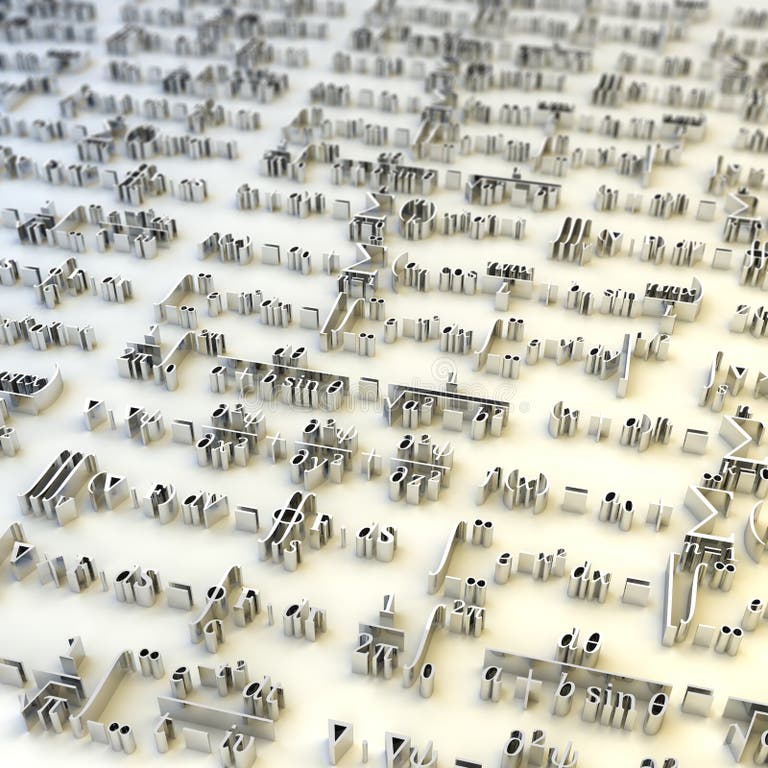 Advanced Mathematical Equations, 3d Render Stock Illustration ...