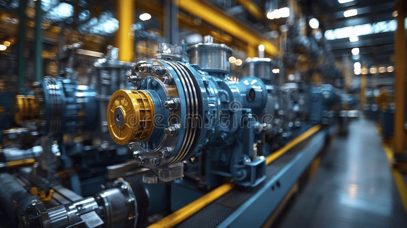 Advanced Mechanical Units with Bright Highlights Stock Illustration ...