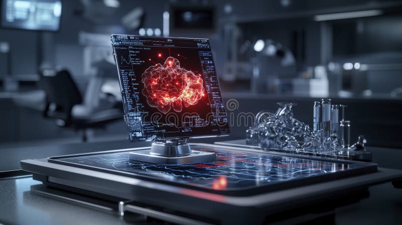 Advanced Medical Hologram Visualization Digital Lab 3d Render High-tech ...
