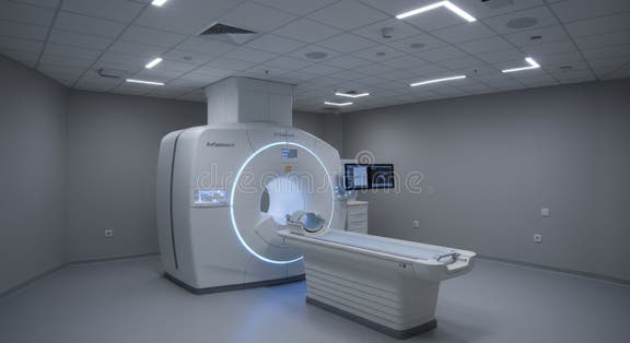 Advanced Medical Imaging System Modern MRI Machine in a Clean Bright ...