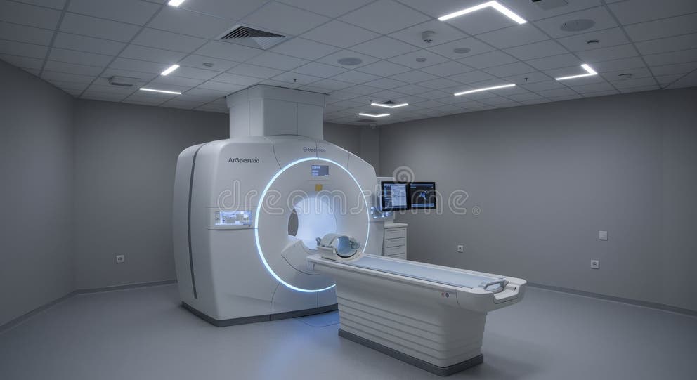 Advanced Medical Imaging System Modern MRI Machine in a Clean Bright ...