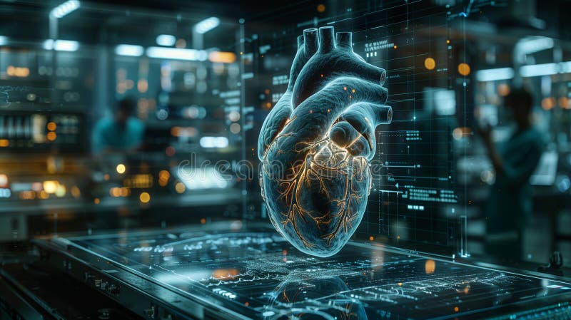 Advanced Medical Laboratory Displaying 3D Heart Visualization and ...