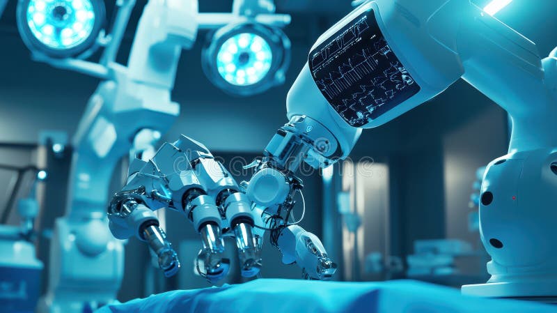 Robotic Surgery Assistance with Advanced Medical Robot Stock Image ...
