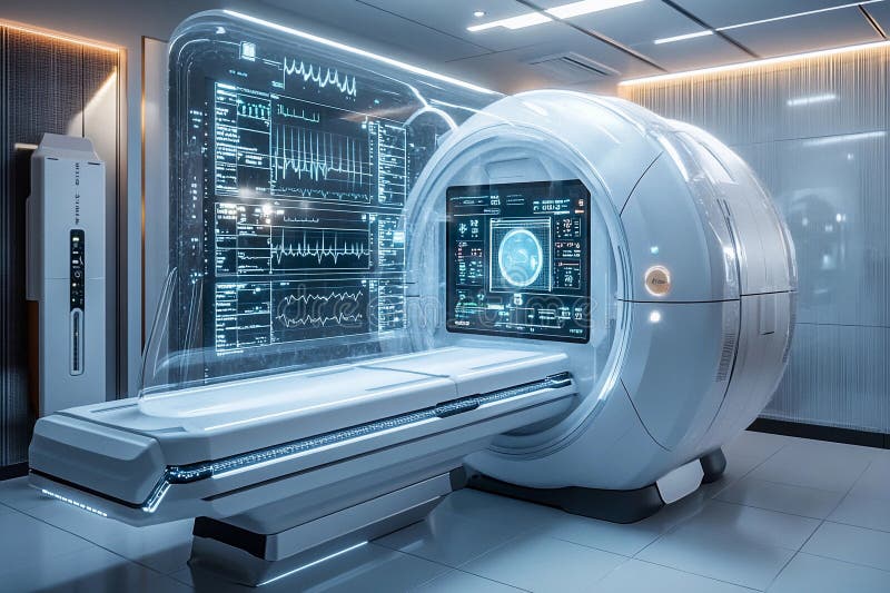 Advanced Medical Scanner Displaying Intricate Patient Data in a Modern ...