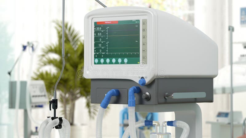 Advanced Medical Ventilator with Digital Display Technology Stock Photo ...