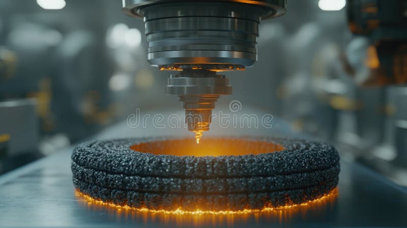 Advanced Metal 3d Printing Process with Glowing Details in Industrial ...