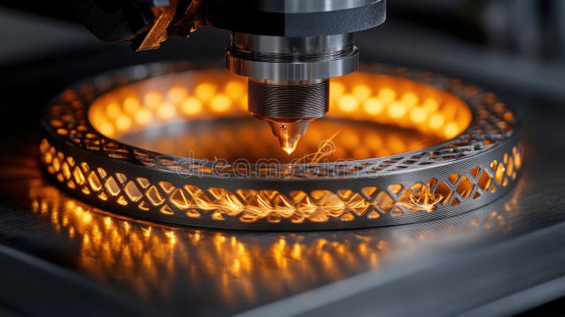 Advanced Metal 3d Printing Process with Lattice Structure and Glowing ...