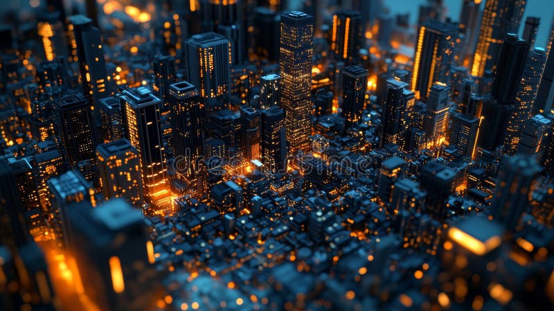Advanced Microchip on a Circuit Board with Illuminated Connections ...