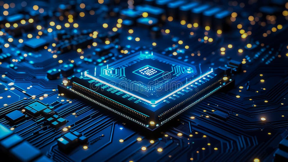 Advanced Microchip Technology, CPU Processor on Circuit Board Stock ...