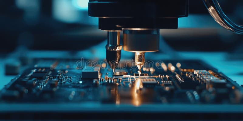 Advanced Microelectronics stock photo. Image of computing - 363803260