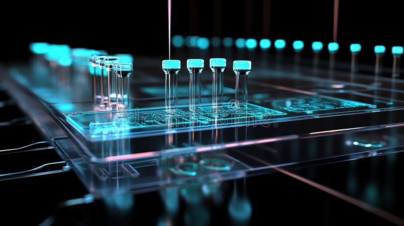 Advanced Microfluidic Technology in Scientific Research Stock Photo ...