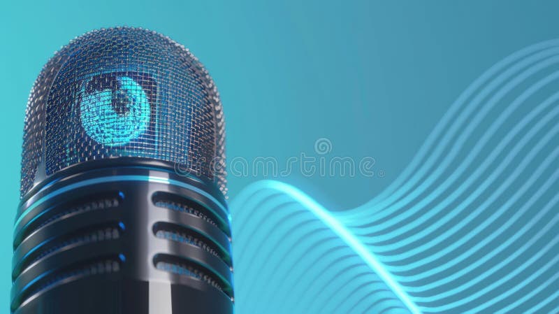 Advanced Microphone for Voice Recognition Stock Image - Image of ...