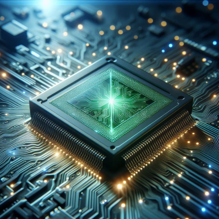 Advanced Microprocessor Technology Close-Up Stock Image - Image of ...