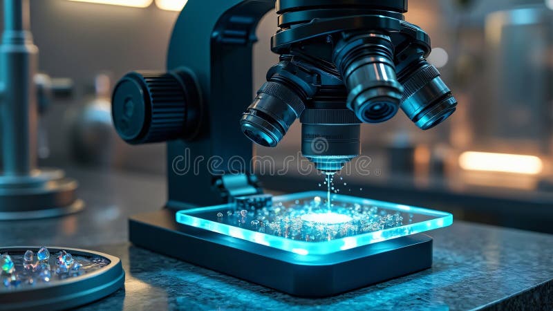 Advanced Microscope Closeup High Resolution Good Resolution Stock Photo ...