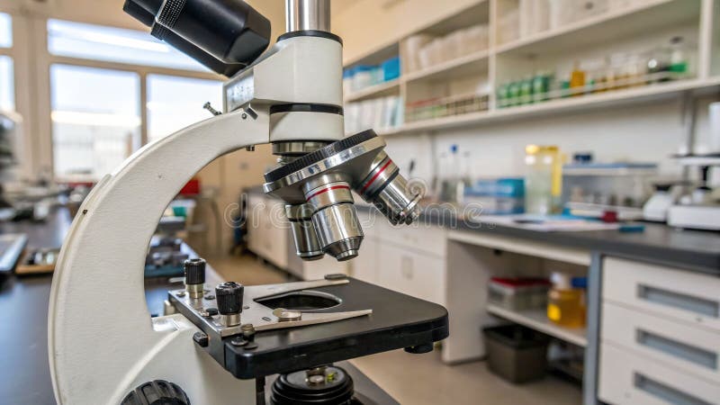 Advanced Microscope for Laboratory Research Stock Illustration ...