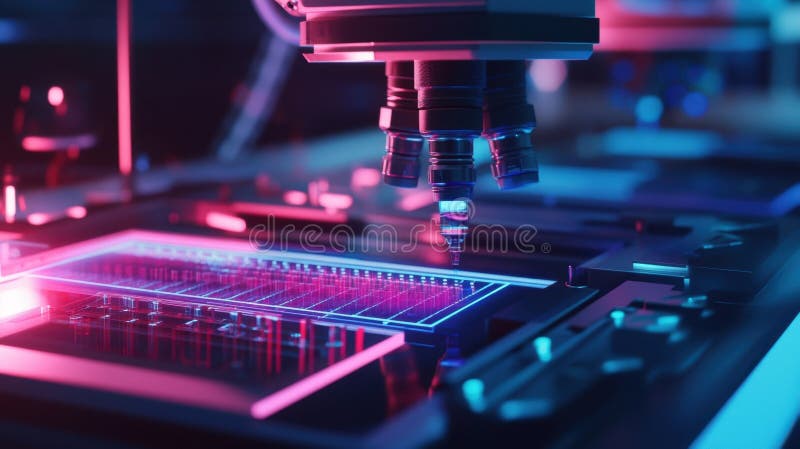 Advanced Microscopic Technology in Scientific Research Stock Image ...
